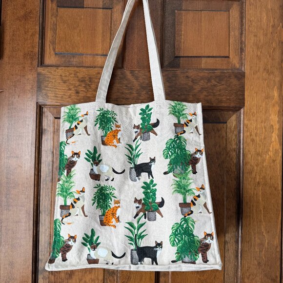 Eco Ciroa | Bags | Nwot Eco Ciroa Cats Plants Xlarge Heavy Duty Tote ...